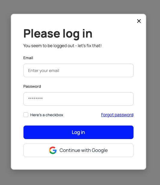 Login Modal | Free Webflow Component